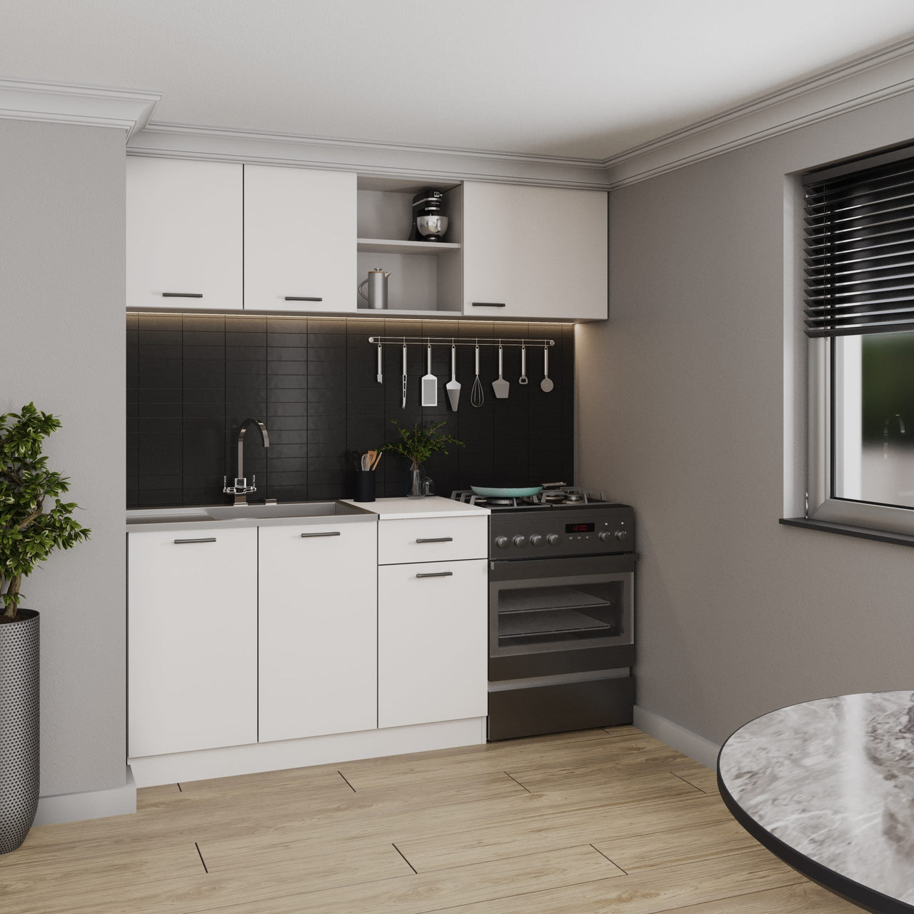 Set Mobila Bucatarie Fixa - Mobila Moderna Ieftina - haaus