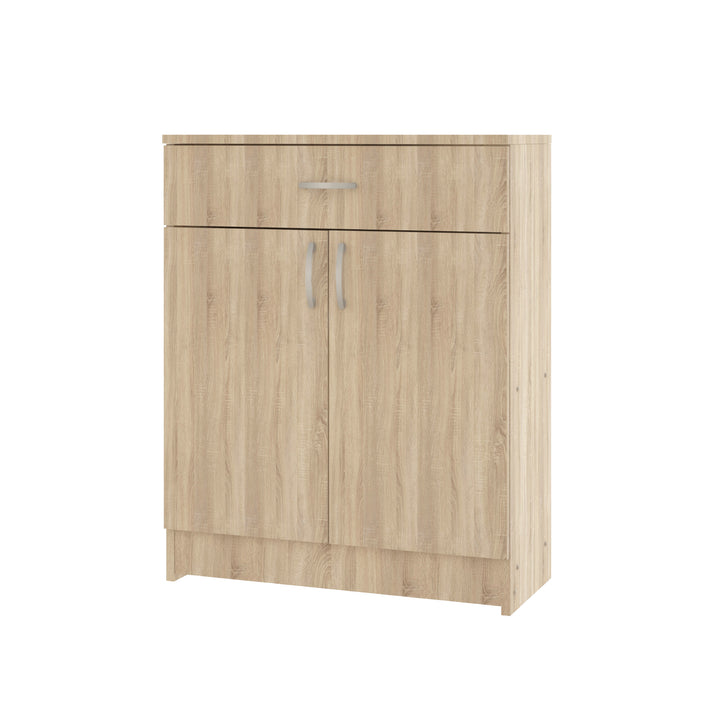 Mobila Dormitor Ieftina - Mobilier Dormitor Alb/Gri/Lemn - haaus